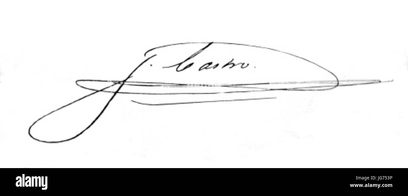 Signature of Julián Castro Stock Photo - Alamy