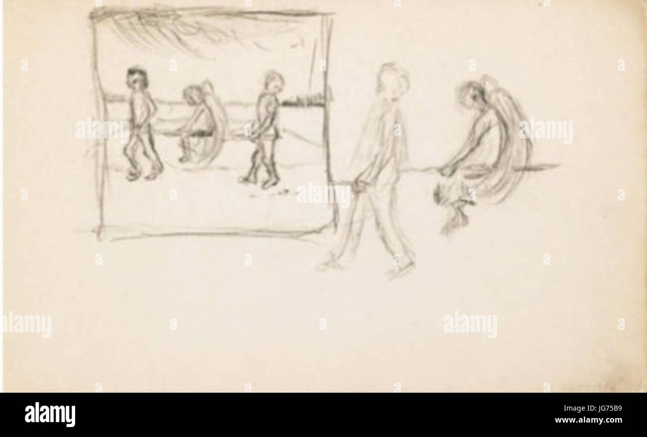 Simberg Sketch for The Wounded Angel Stock Photo - Alamy