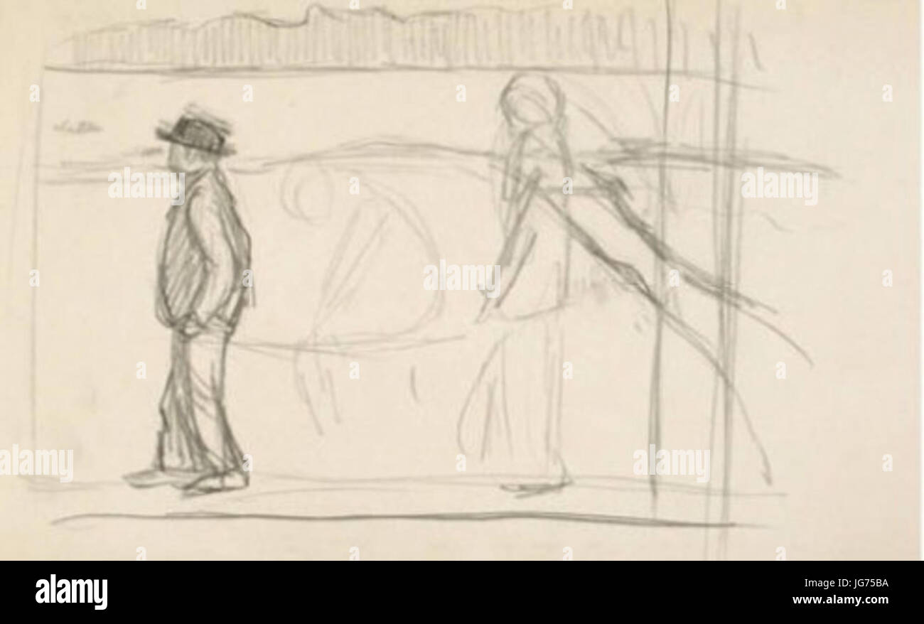 Simberg Sketch voor fresco The Wounded Angel Stock Photo - Alamy