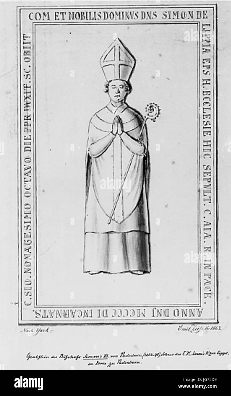 Simon III. 28Paderborn29 Stock Photo - Alamy