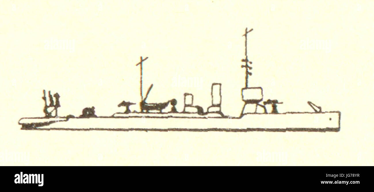 Springeren 28ship 191729 - line drawing as minesweeper Stock Photo - Alamy