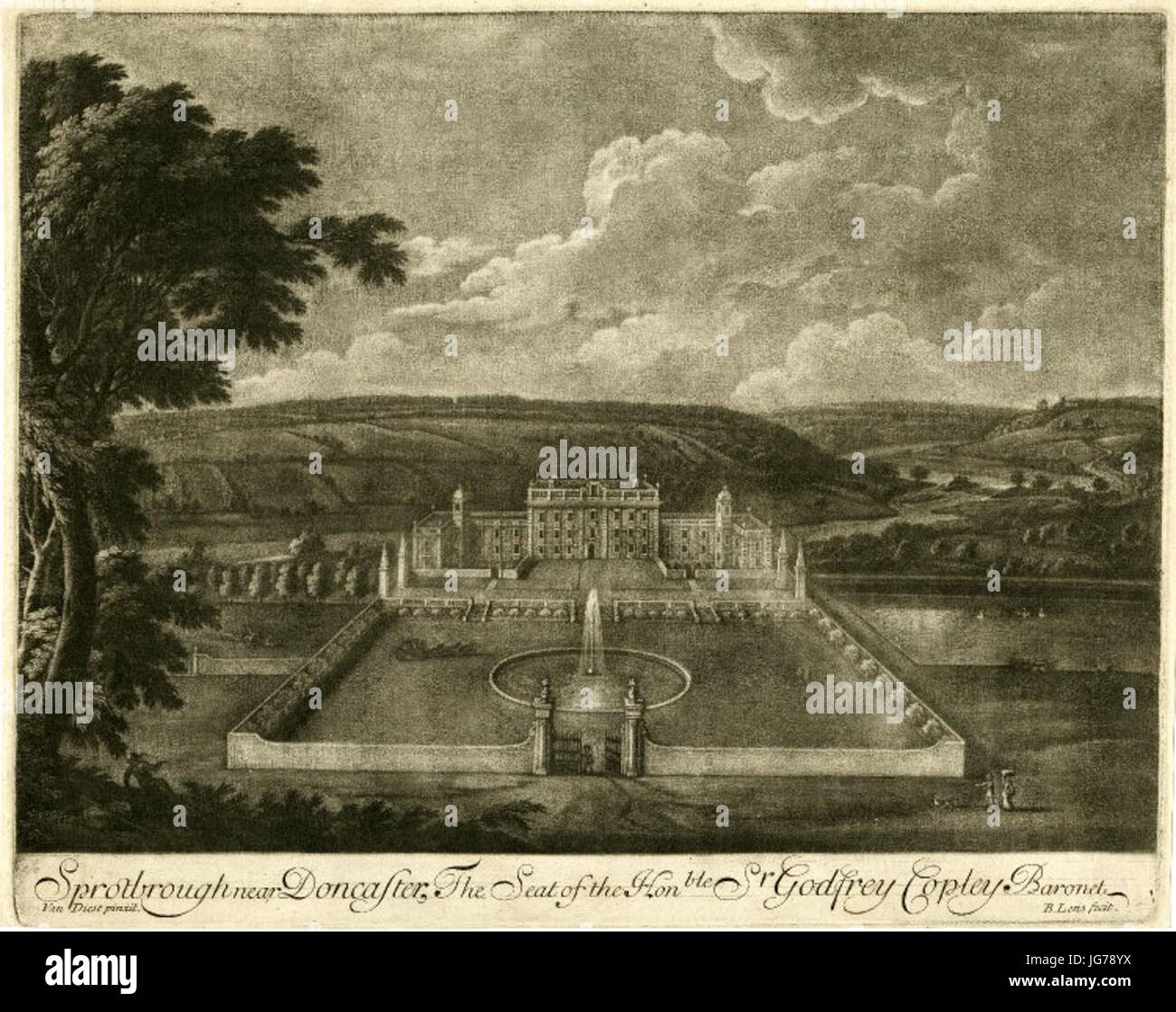 Sprotbrough near Doncaster The Seat of the Honble Sr Godfrey Copley ...