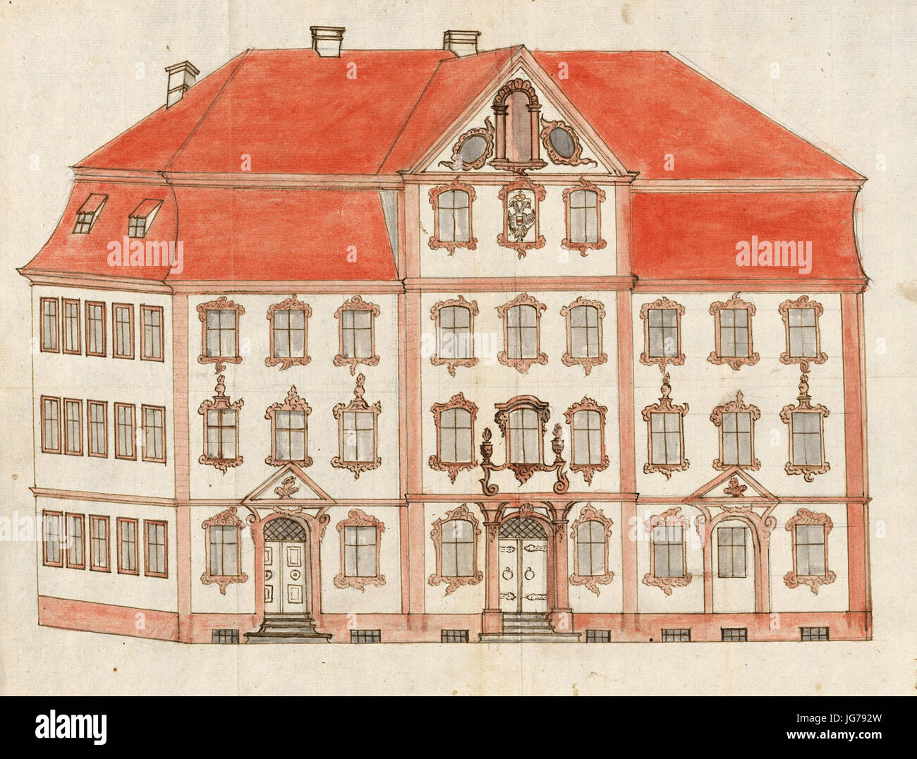 StäA4ndehaus Ehingen c1769 Stock Photo - Alamy