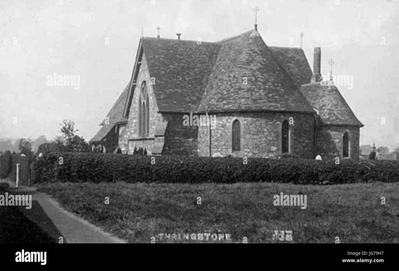 St Andrews Church Thringstone 1908 Stock Photo - Alamy