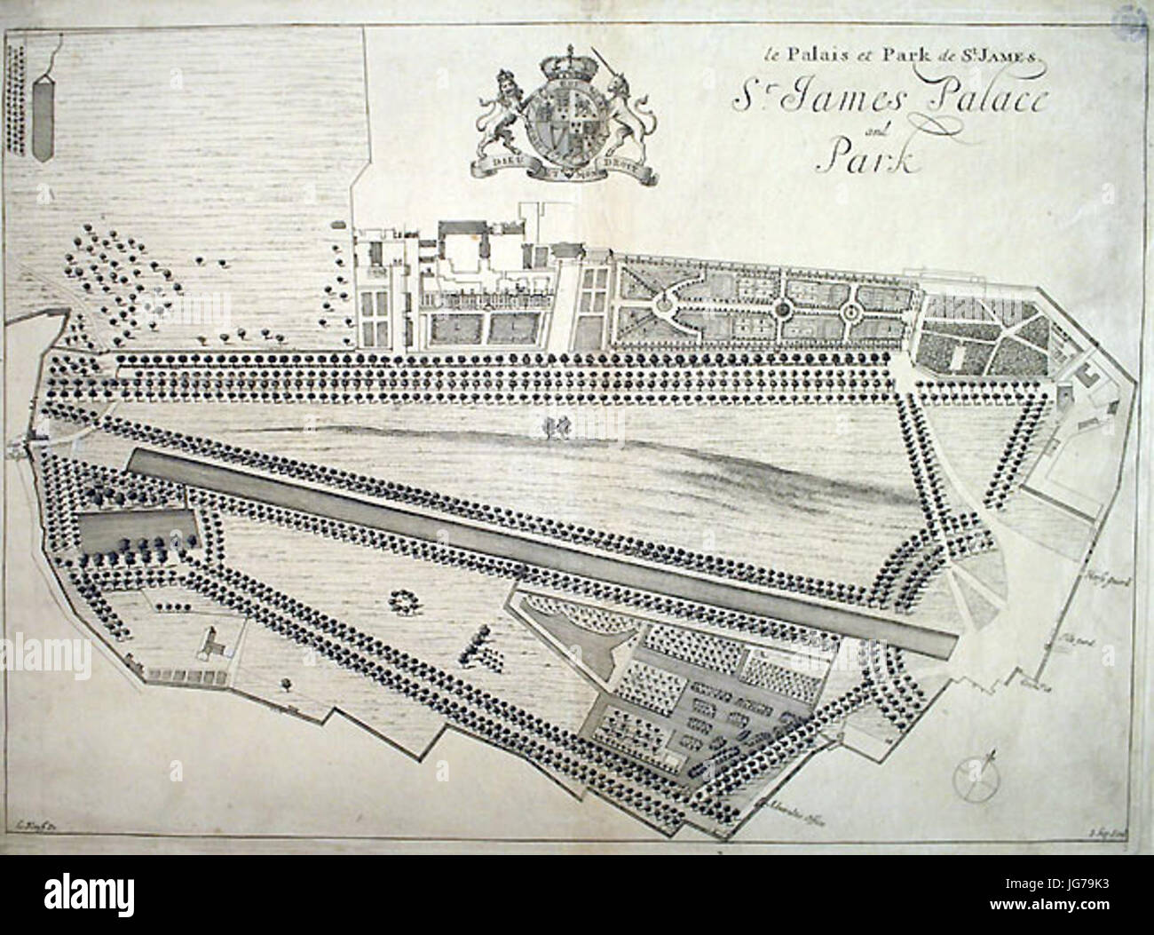 Old map st james park hi-res stock photography and images - Alamy