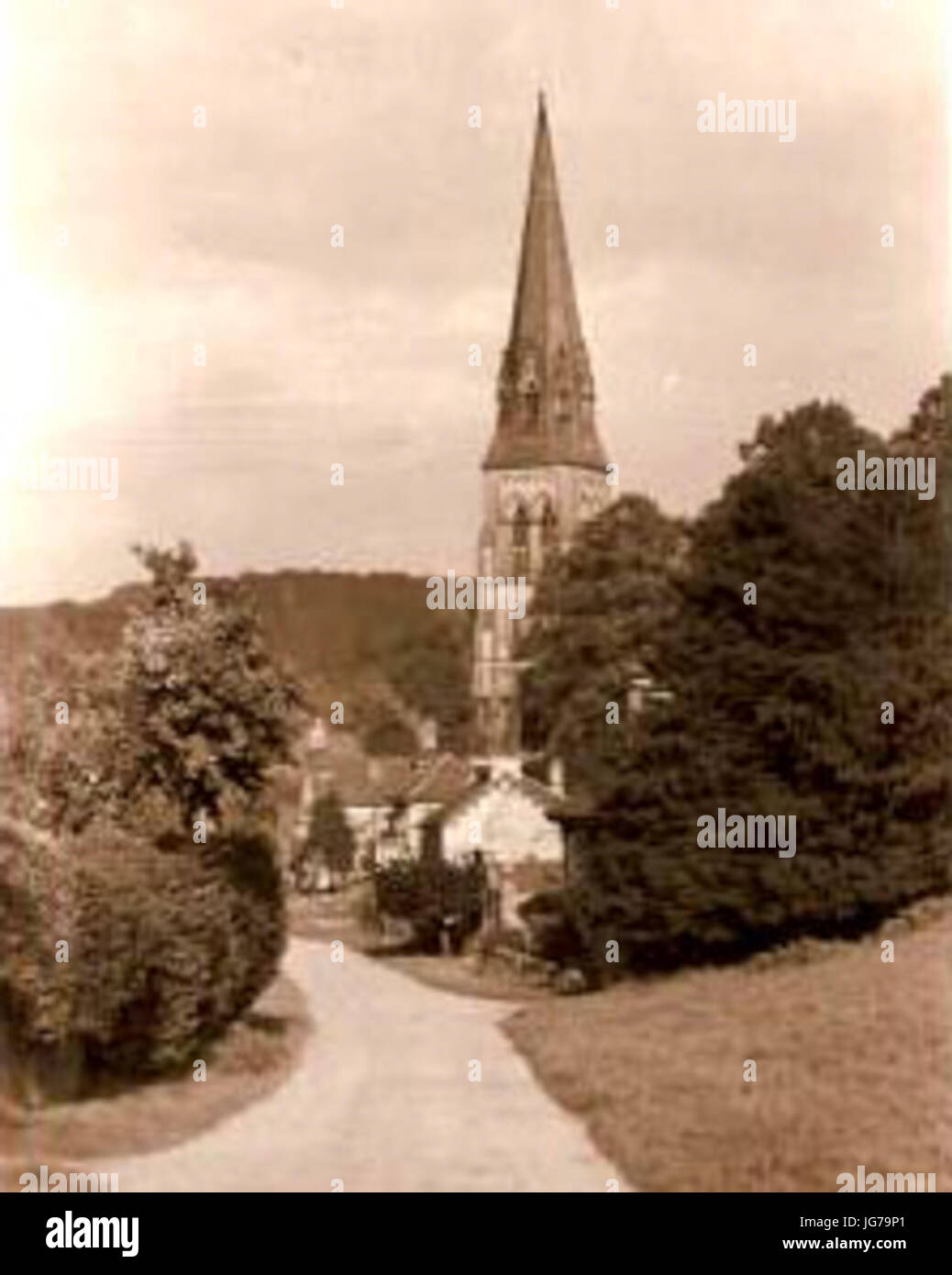 St Peter s Church Edensor Derbyshire 28circa 1870s29 Stock Photo - Alamy