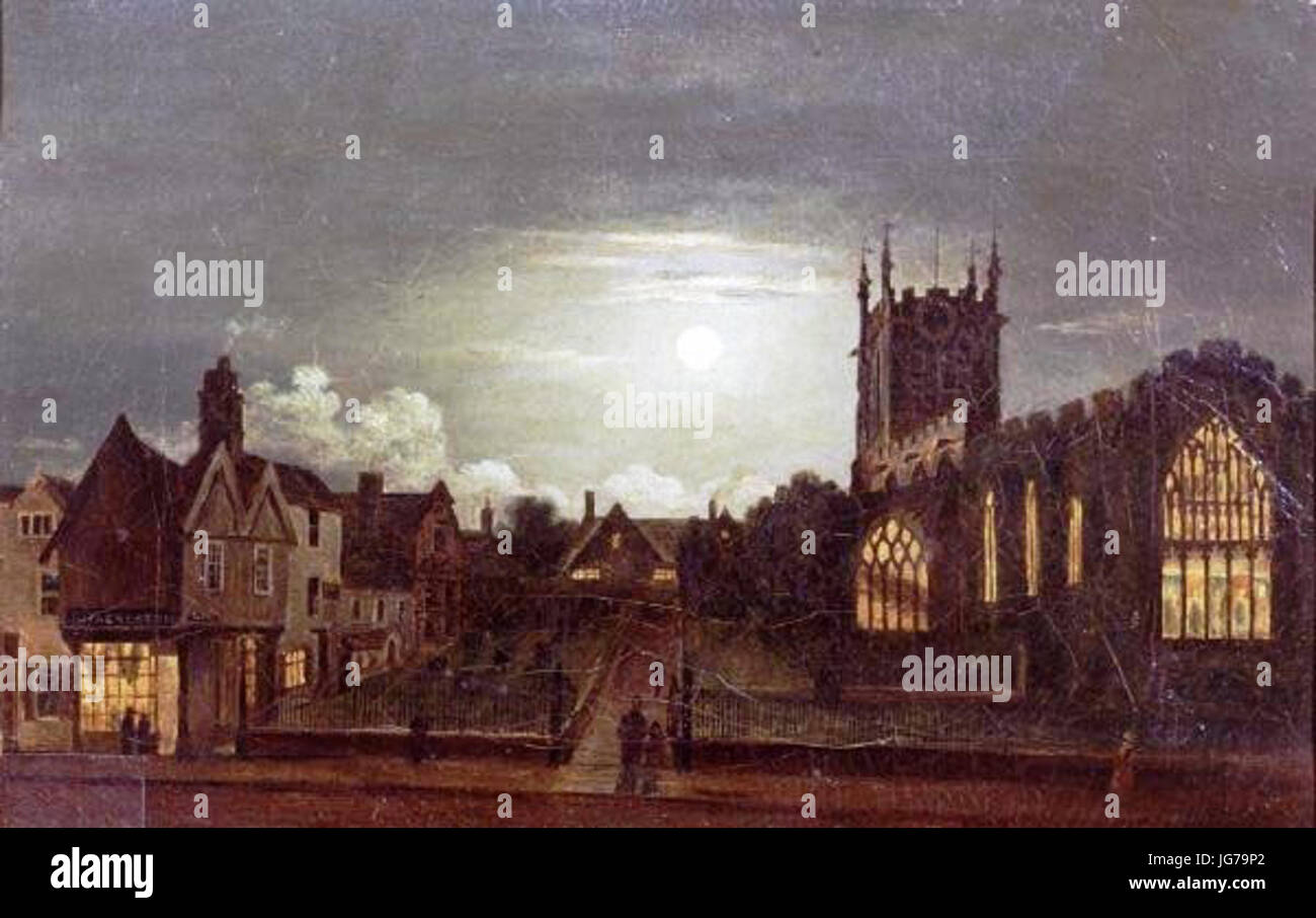 St Peter s Church by moonlight Stock Photo - Alamy