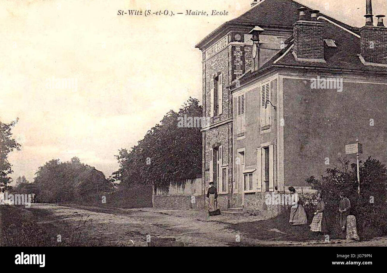 St Witz, mairie-école Stock Photo - Alamy