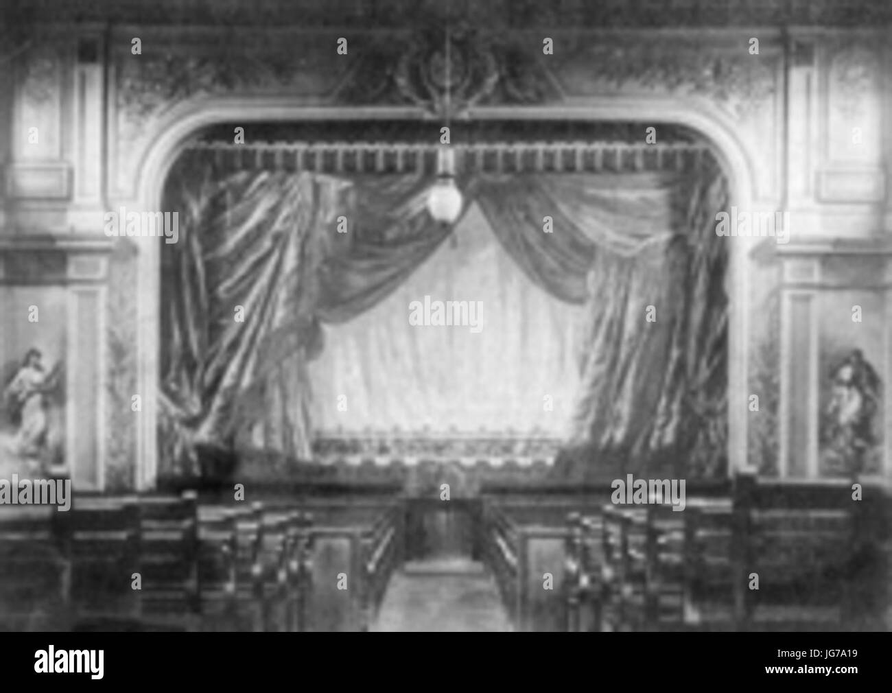 Old theater stage Black and White Stock Photos & Images - Alamy