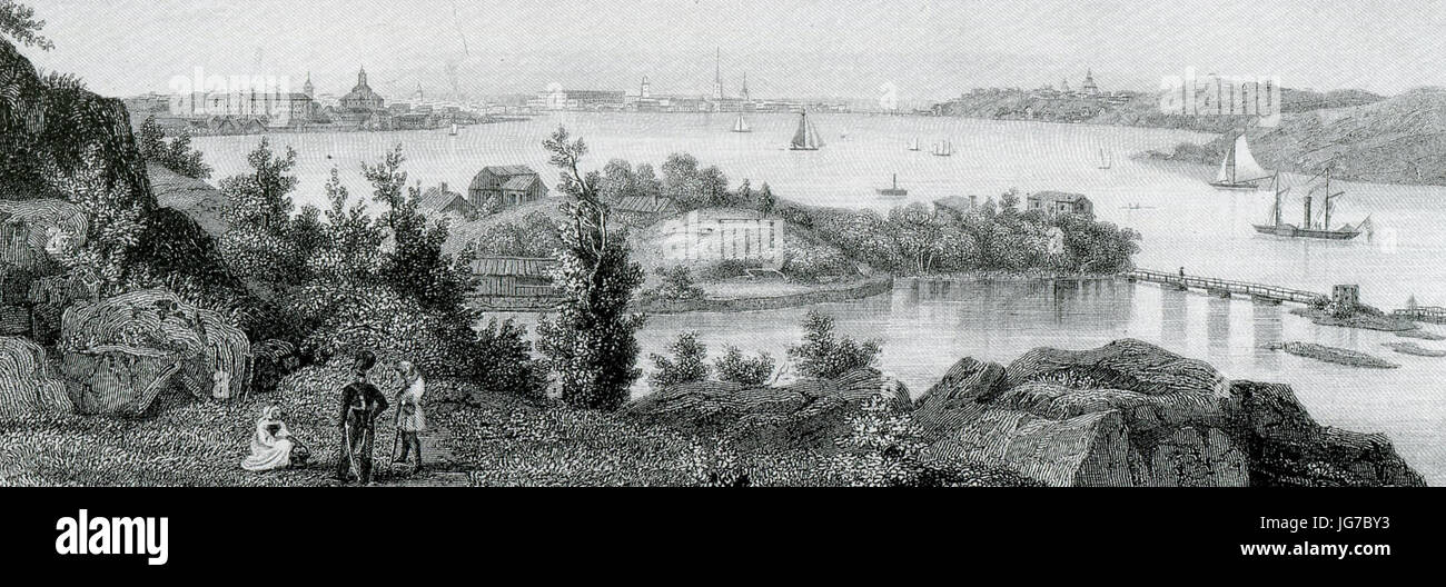 Stockholm från Kungsholmen 1850-tal 1 Stock Photo - Alamy