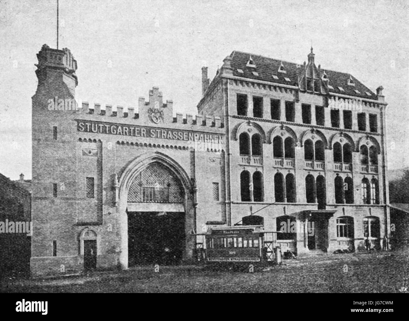 Stuttgarter Straßenbahn Depot Marienplatz Stock Photo - Alamy