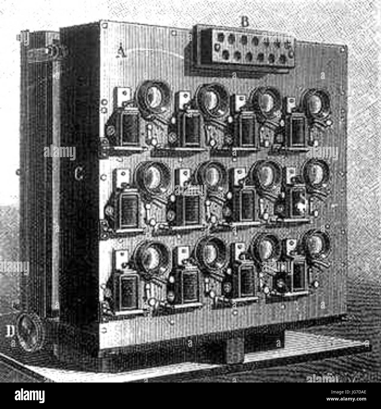 Marey- Albert Londe s twelve lens camera Stock Photo - Alamy