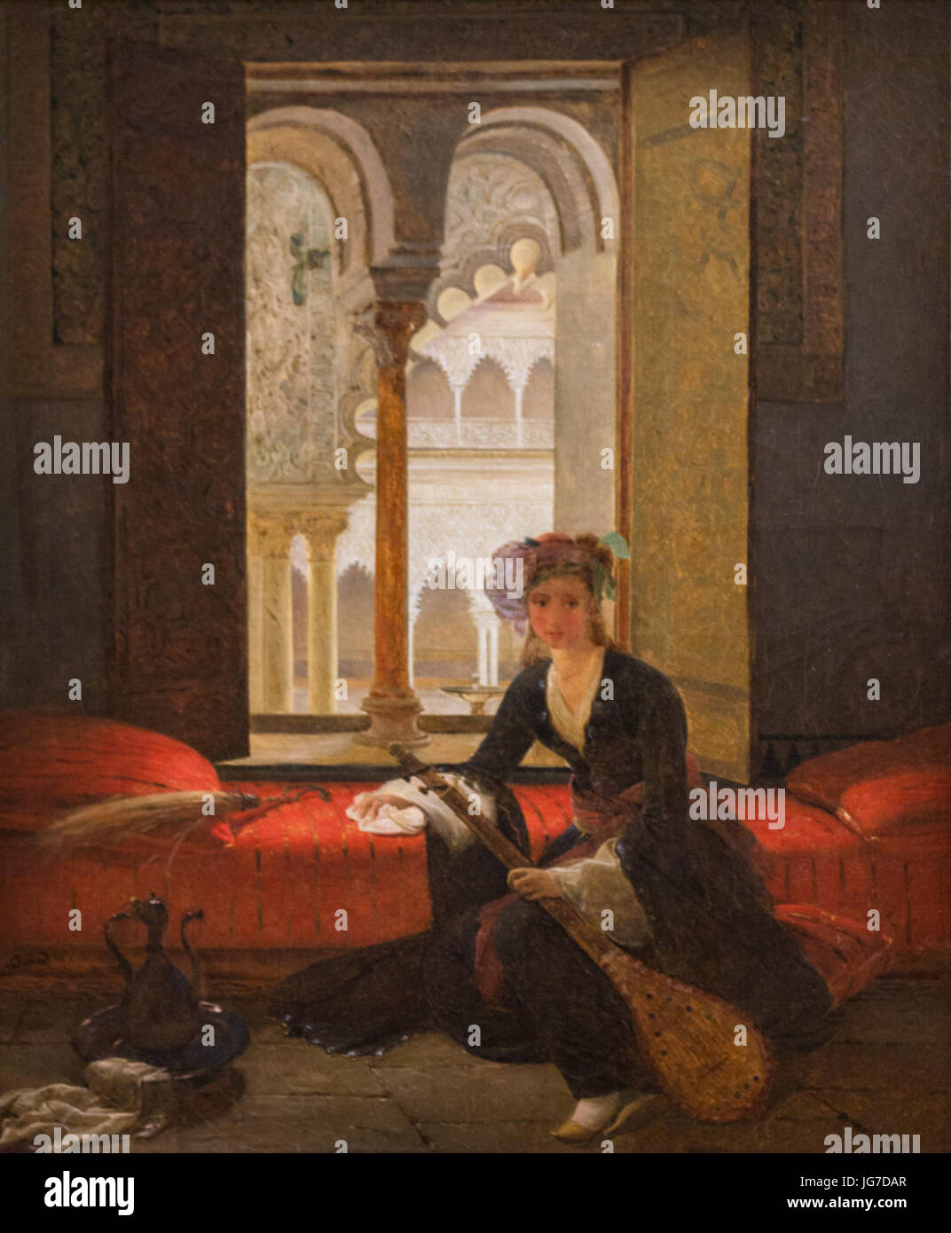 Sultane dans un intérieur, François-Auguste Biard, musée Sainte-Croix ...