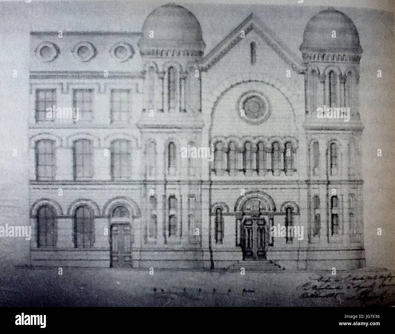 This plan outlines the location of the Synagogue Square in Saint-Amour ...
