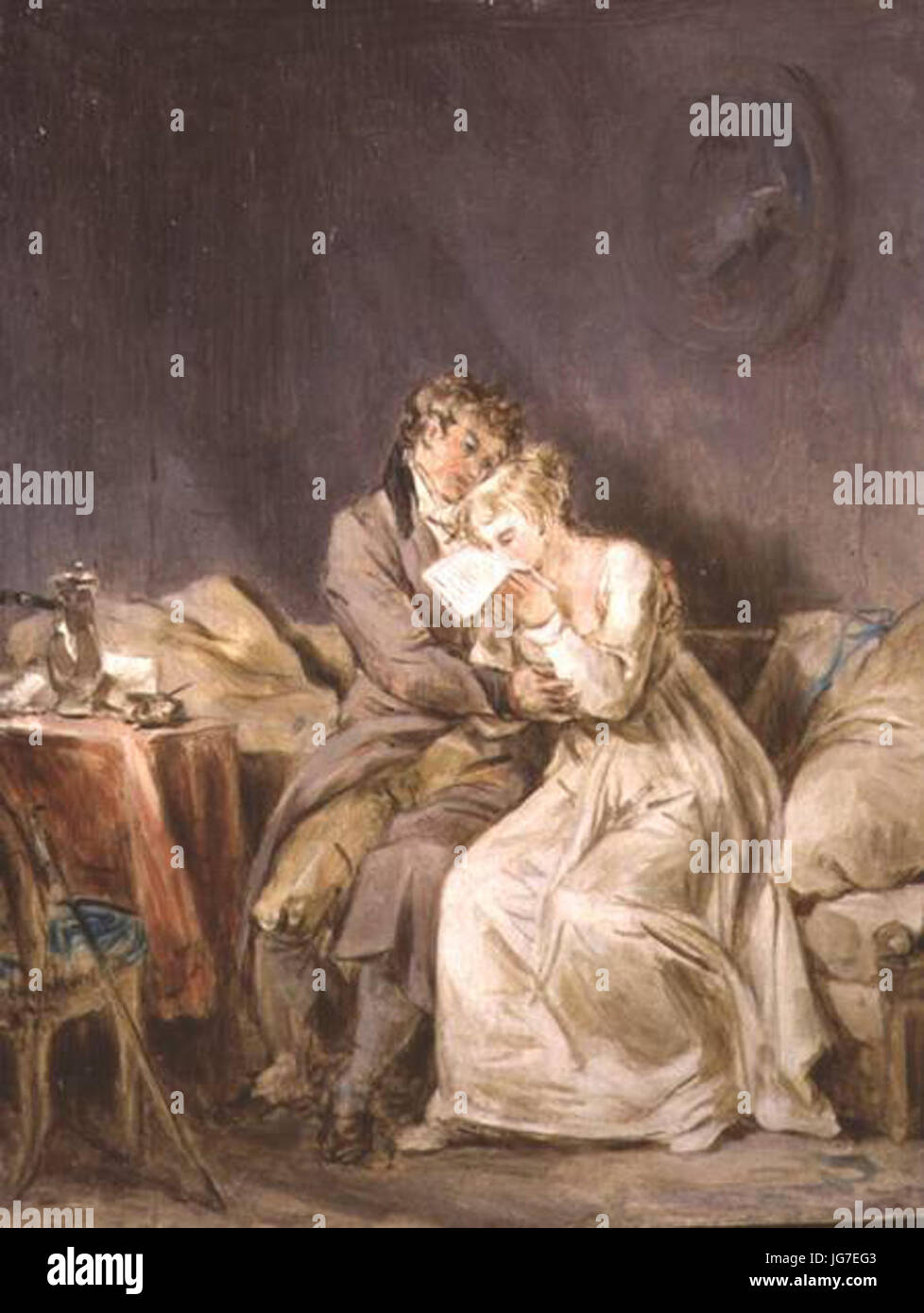 Marguerite Gérard - Reading the Letter Stock Photo - Alamy