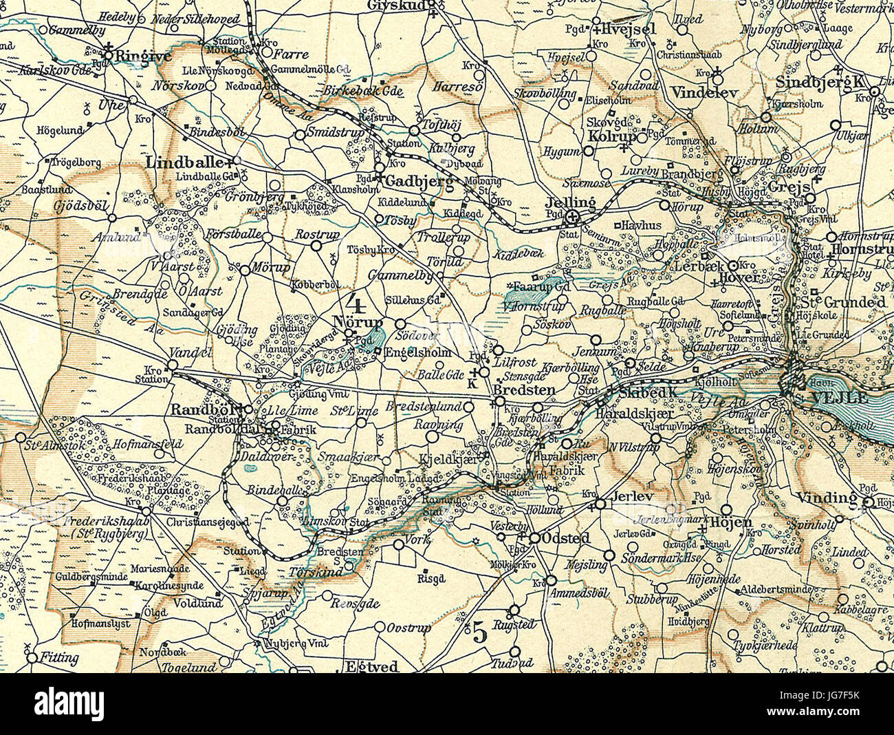 Map of vejle hi-res stock photography and images - Alamy
