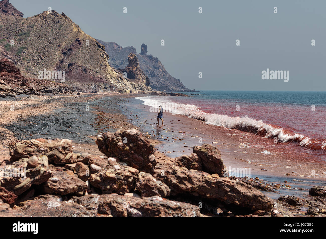 Hormuz Island, Hormozgan Province, Iran - 17 april, 2017: Iranian ...