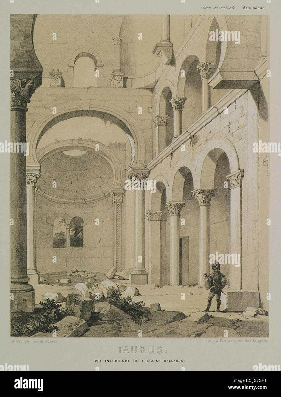 Taurus Vue intérieure de l'église d'Erdemli - Laborde Léon Emmanuel ...