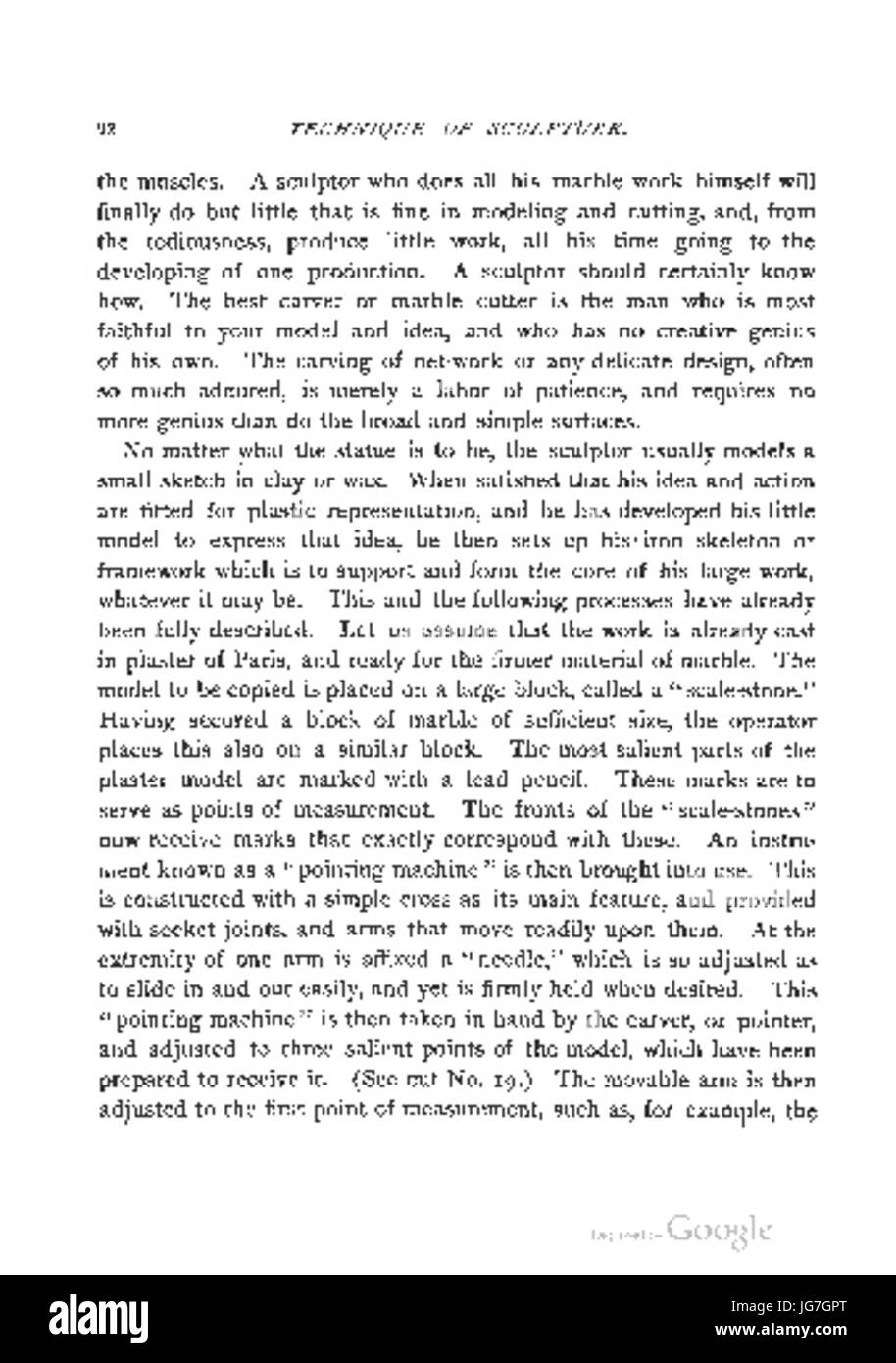 Technique of Sculpture 92 28pointing machine29 Stock Photo - Alamy