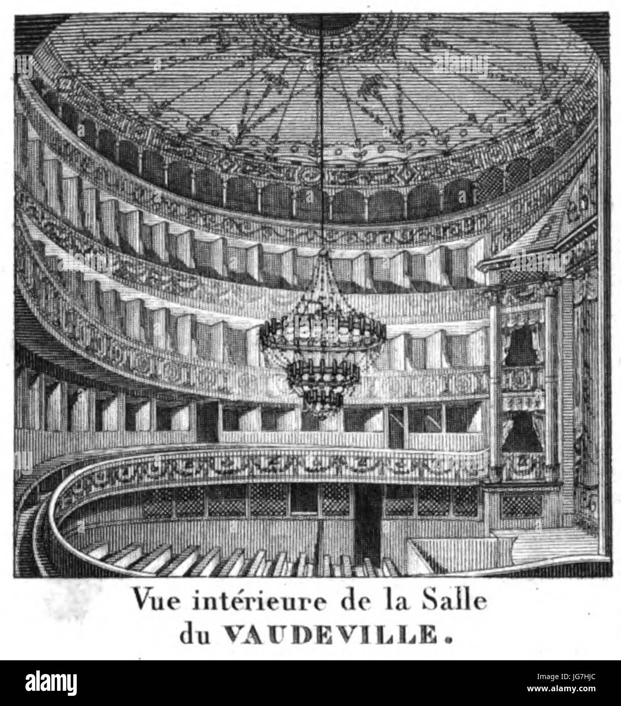 Théâtre du Vaudeville interior view - Donnet 1821 plate12 - GB ...