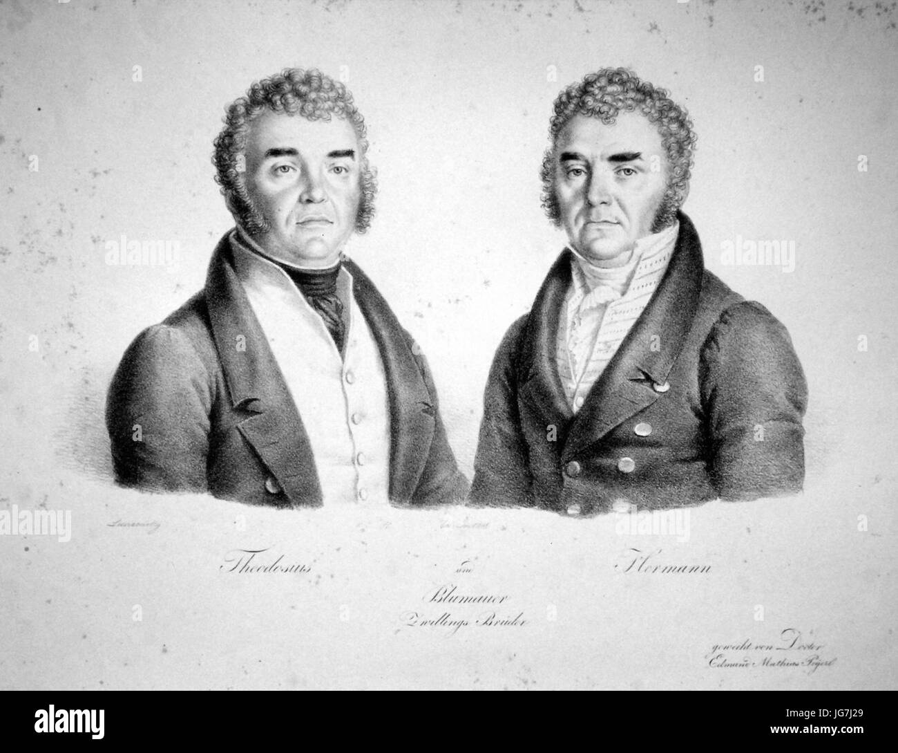 Thadäus und Hermann Blumauer Litho Stock Photo - Alamy