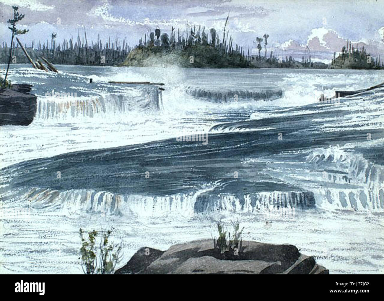 The Chaudiere Falls from the Bridge House Ottawa Stock Photo - Alamy