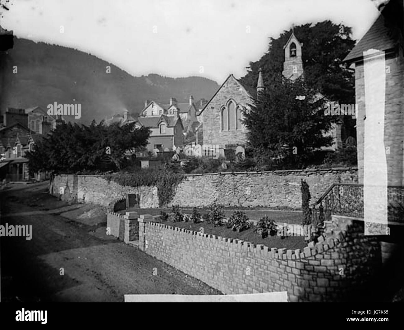 The church Trefriw NLW3362400 Stock Photo - Alamy