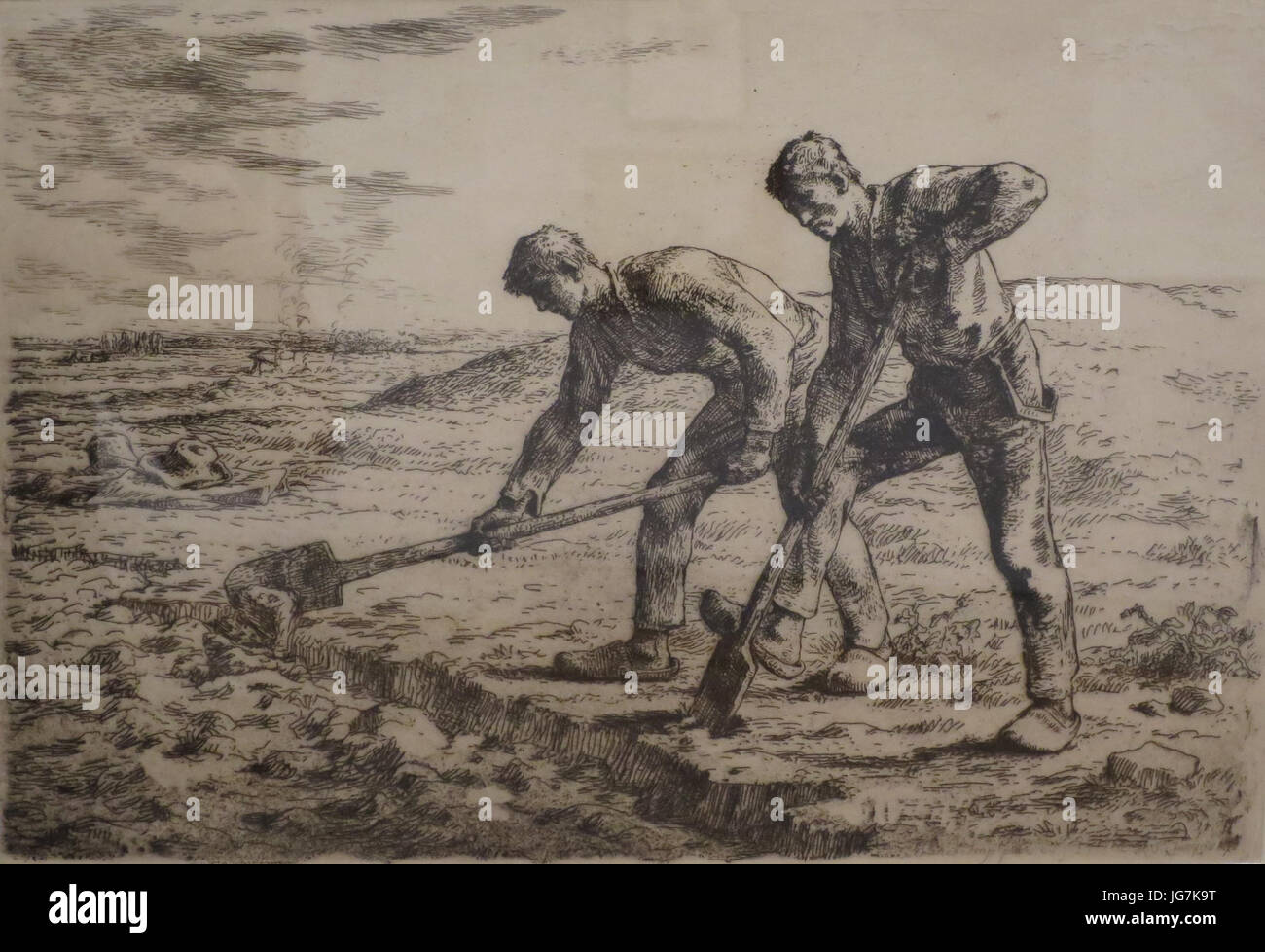 Etching by jean francois millet hi-res stock photography and images - Alamy