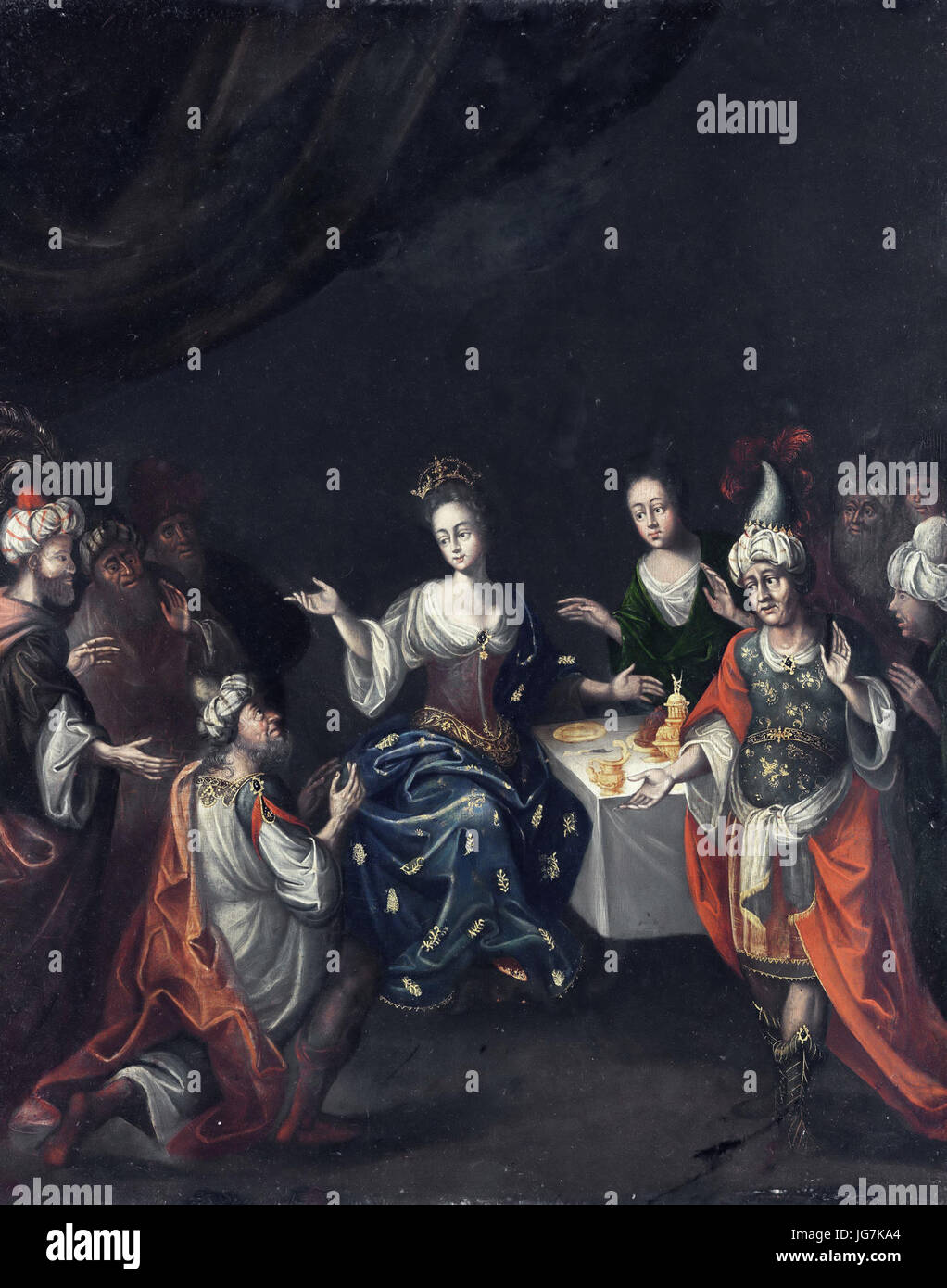 The Dowager Princess of Conti (Marie Anne de Bourbon) refusing the ...