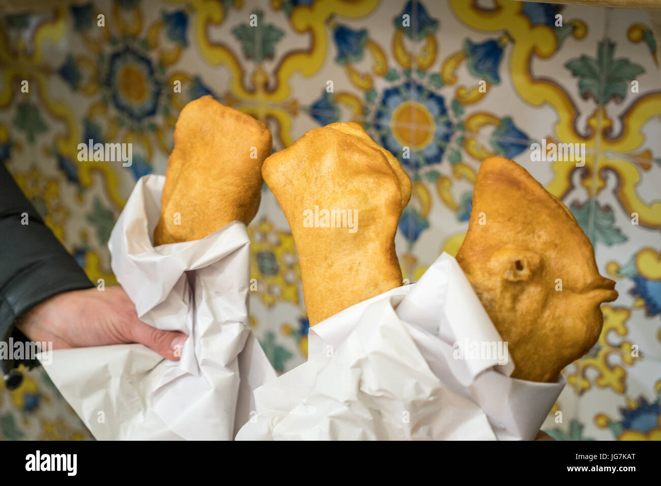 Traditional Fritta food from Brindisi, Italy, Europe Stock Photo - Alamy