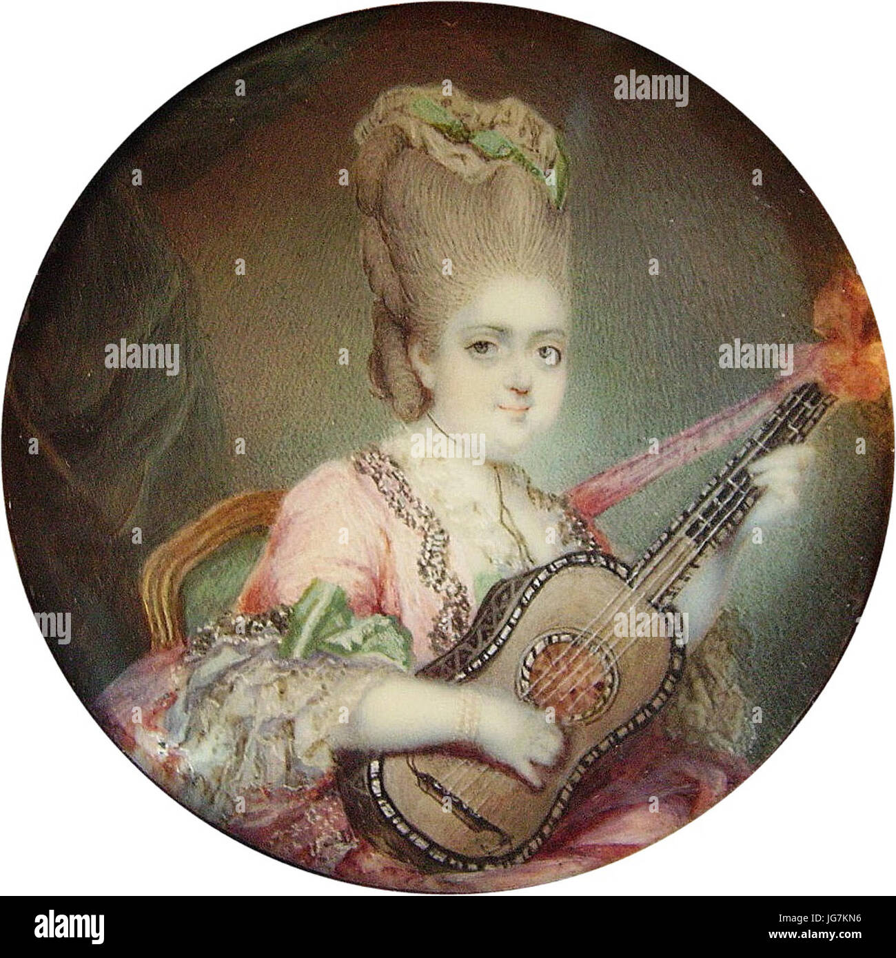 Marie Clotilde of France (Madame Clotilde) with a guitar after François ...