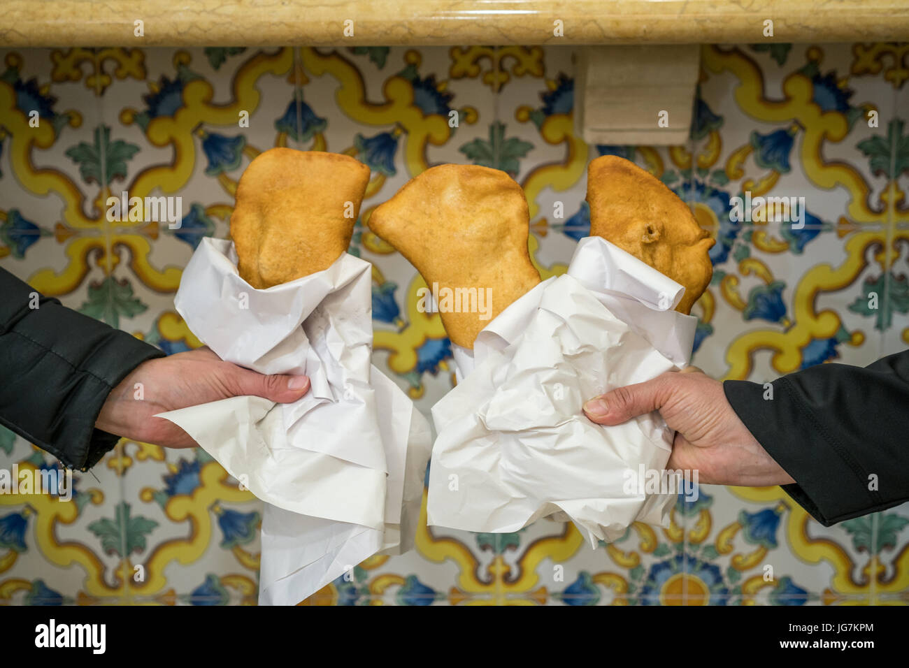 Traditional Fritta food from Brindisi, Italy, Europe Stock Photo - Alamy