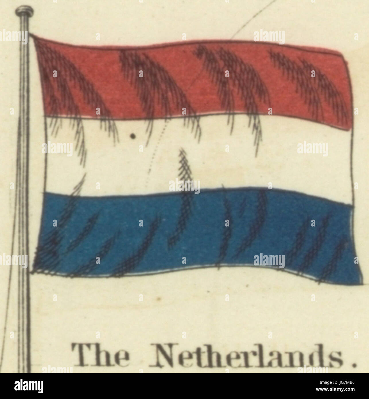 The Netherlands. Johnson s new chart of national emblems 1868 Stock ...