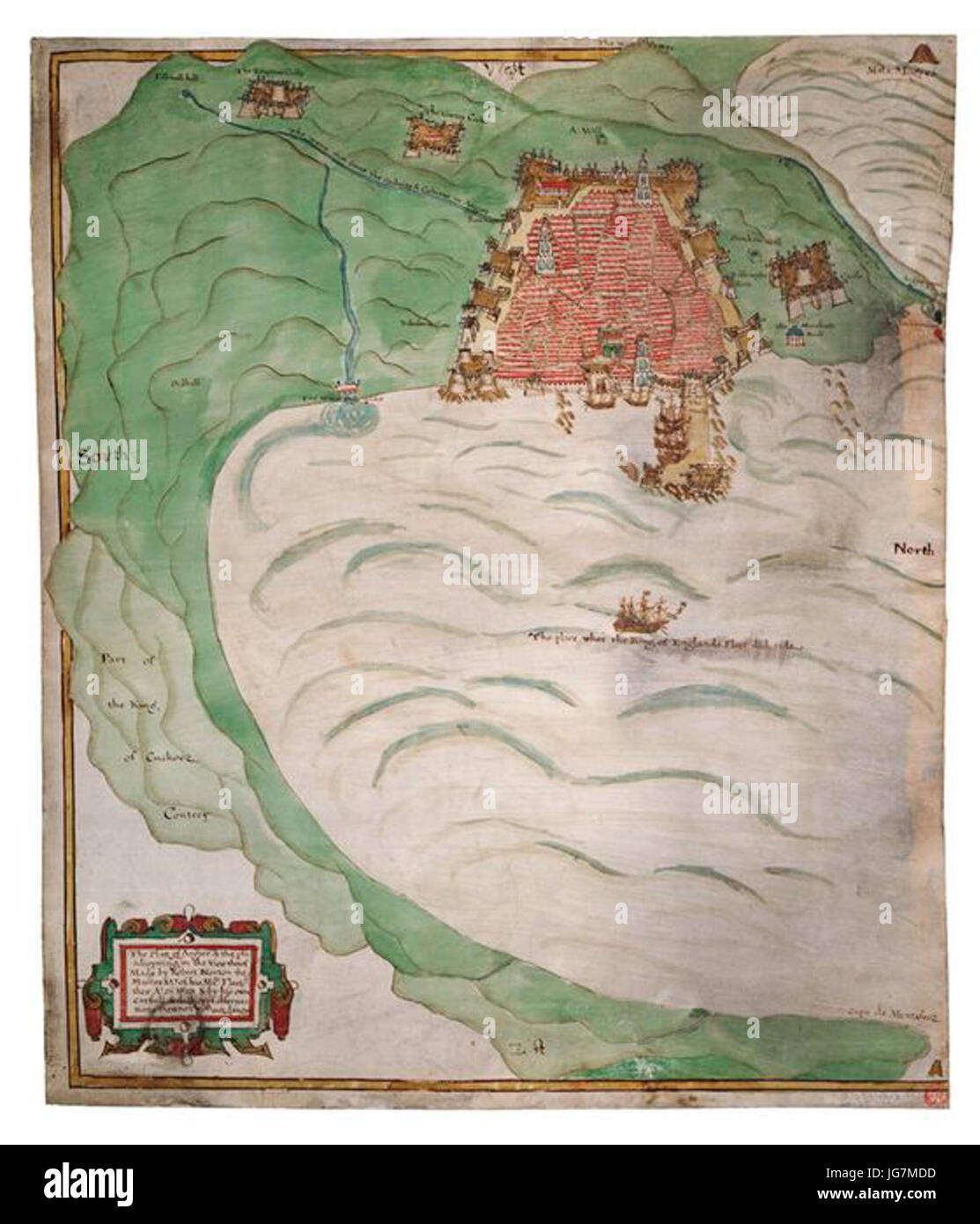 Old map of algiers Cut Out Stock Images & Pictures - Alamy