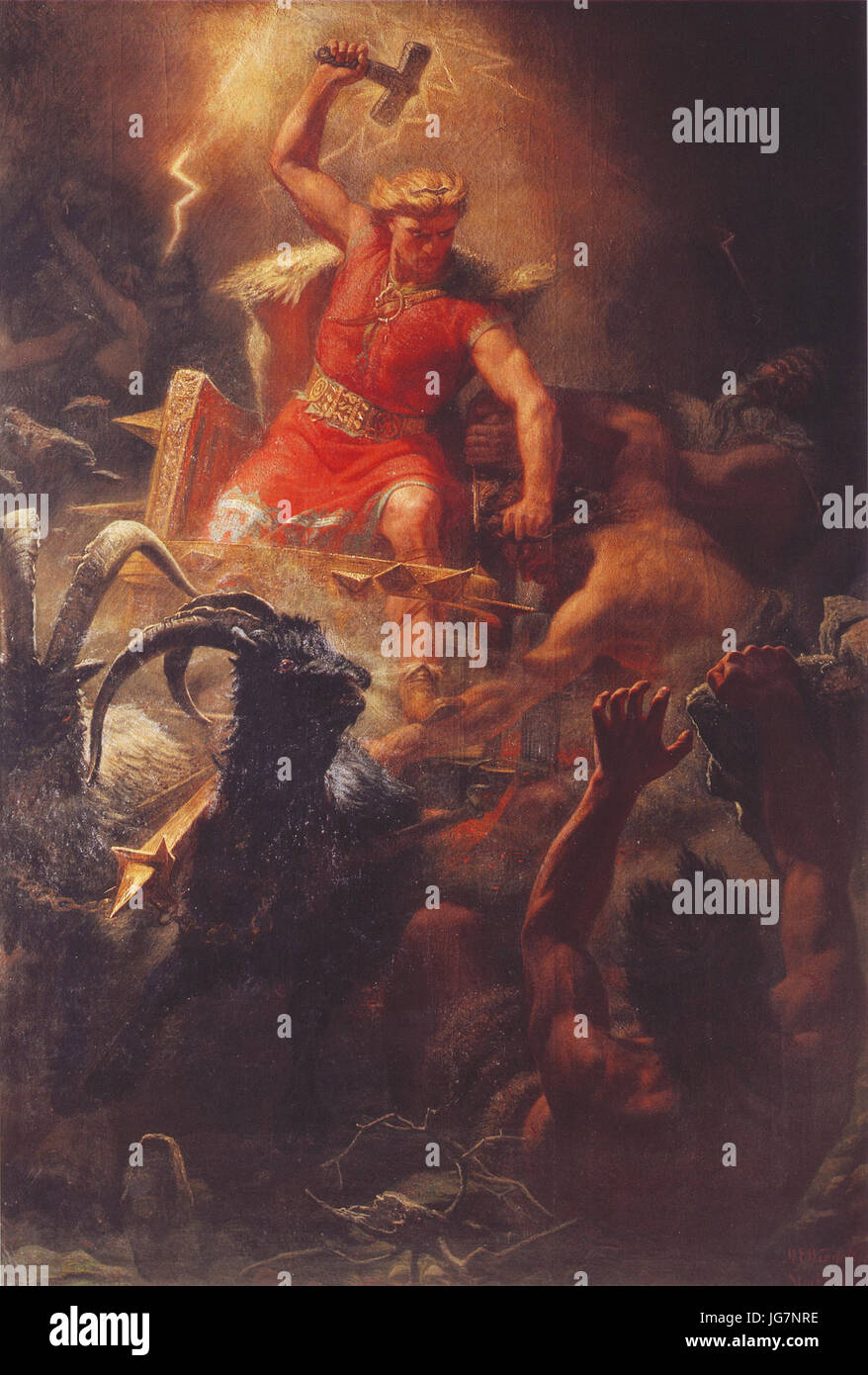 Thor's battle against the jötnar hi-res stock photography and images ...