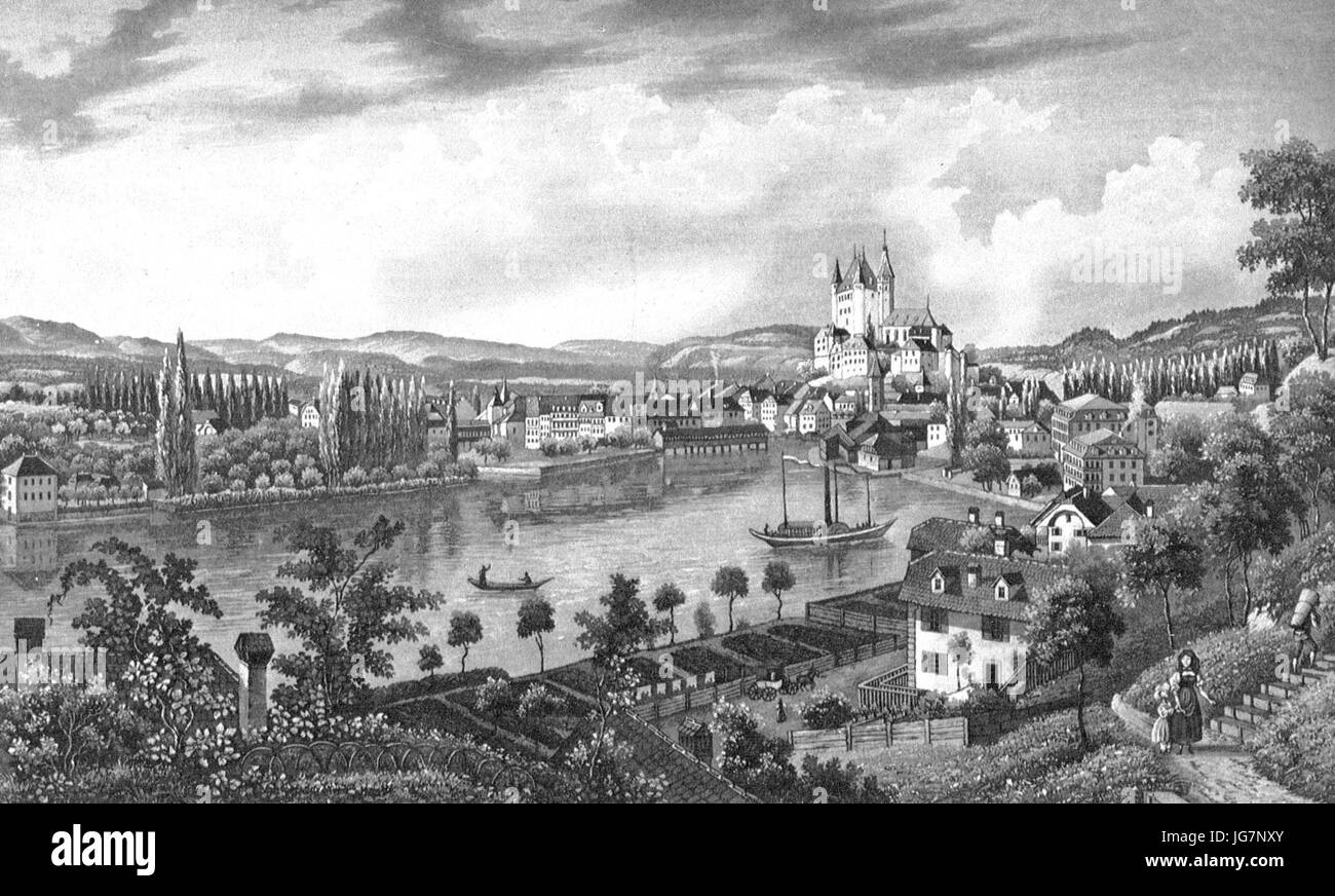 Thun in the 1830s Stock Photo - Alamy