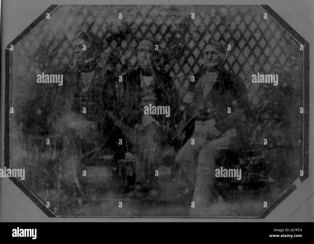 Timothy Haalilio William Richards and unidentifed man Paris 1843 Stock ...