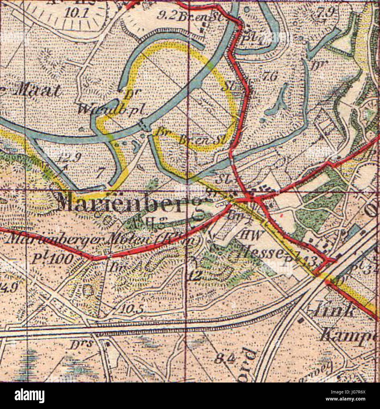 Topografie Mariënberg 1914 Stock Photo - Alamy