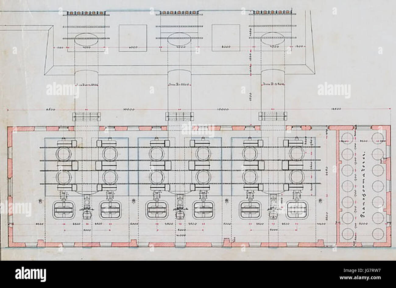 Trångfors station ritning Stock Photo - Alamy