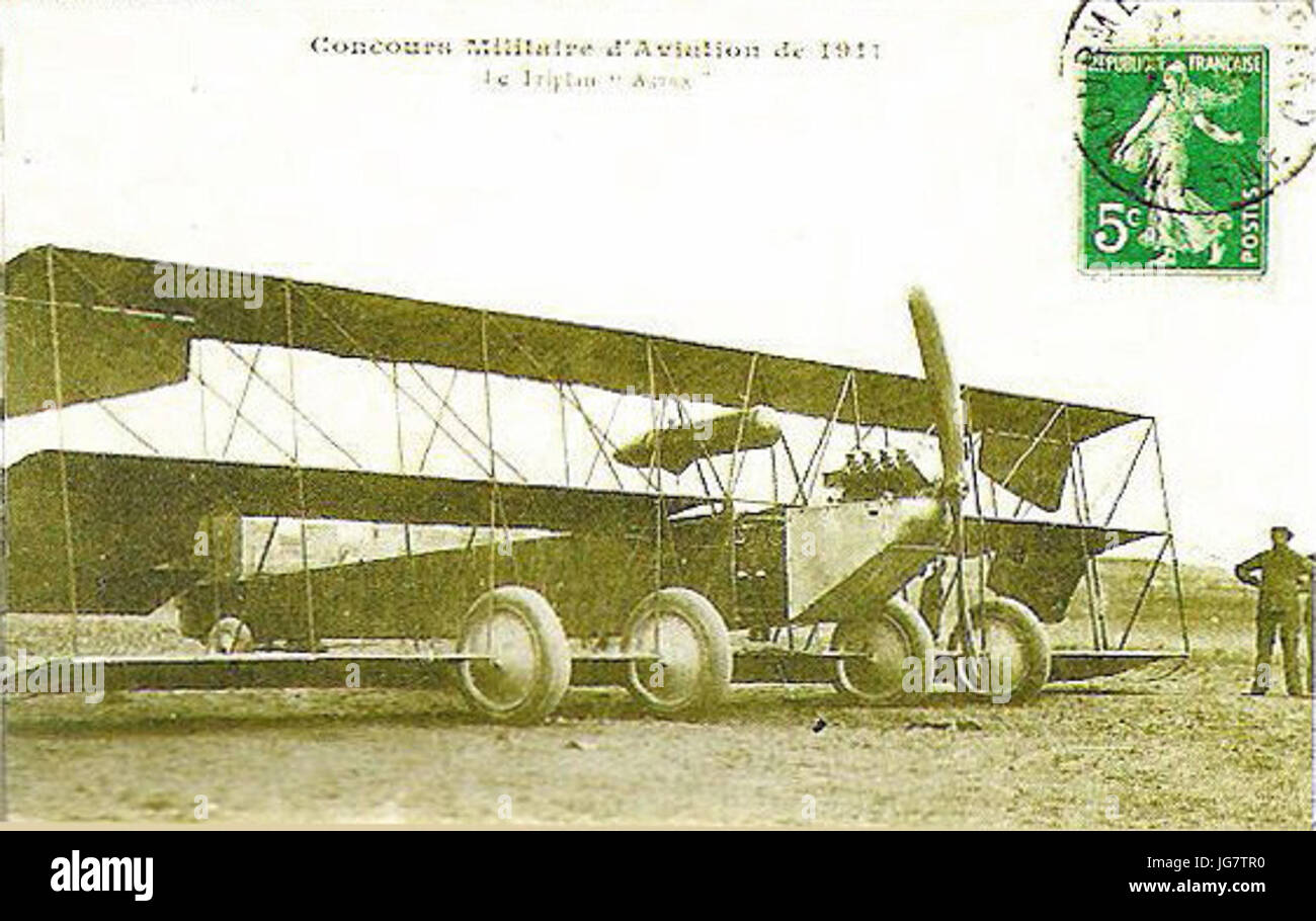 Triplan de la Grande semaine de l aviation Stock Photo - Alamy