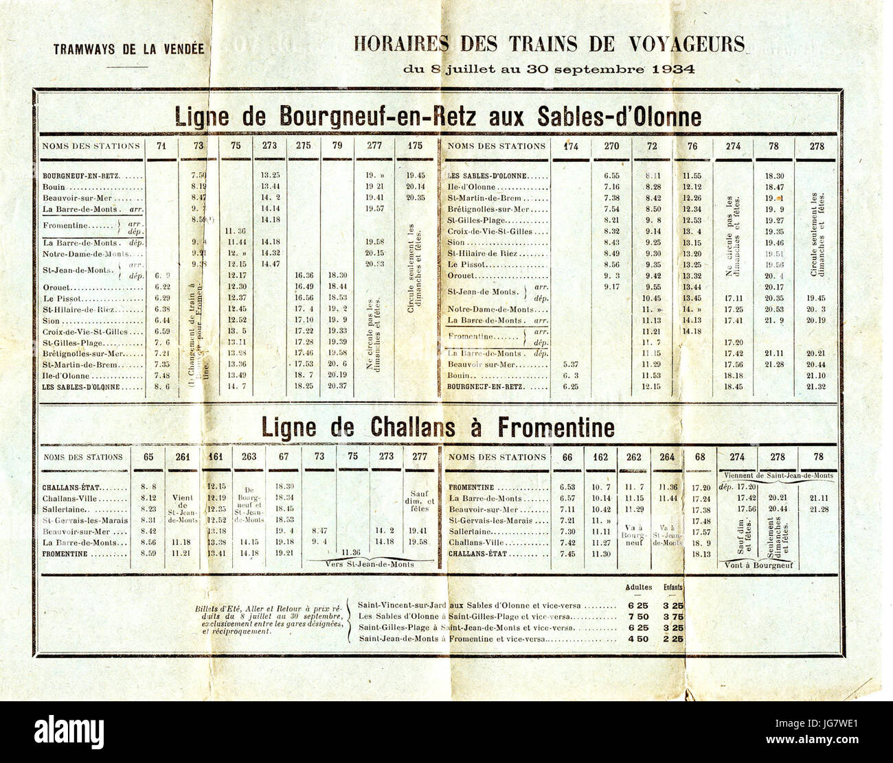 Timetable 1934 hi-res stock photography and images - Alamy