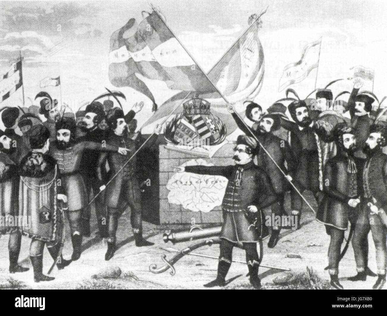 Tyroler Unio allegória Stock Photo - Alamy