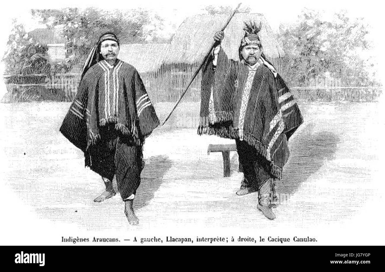 Une troupe d Araucans à Paris Stock Photo - Alamy