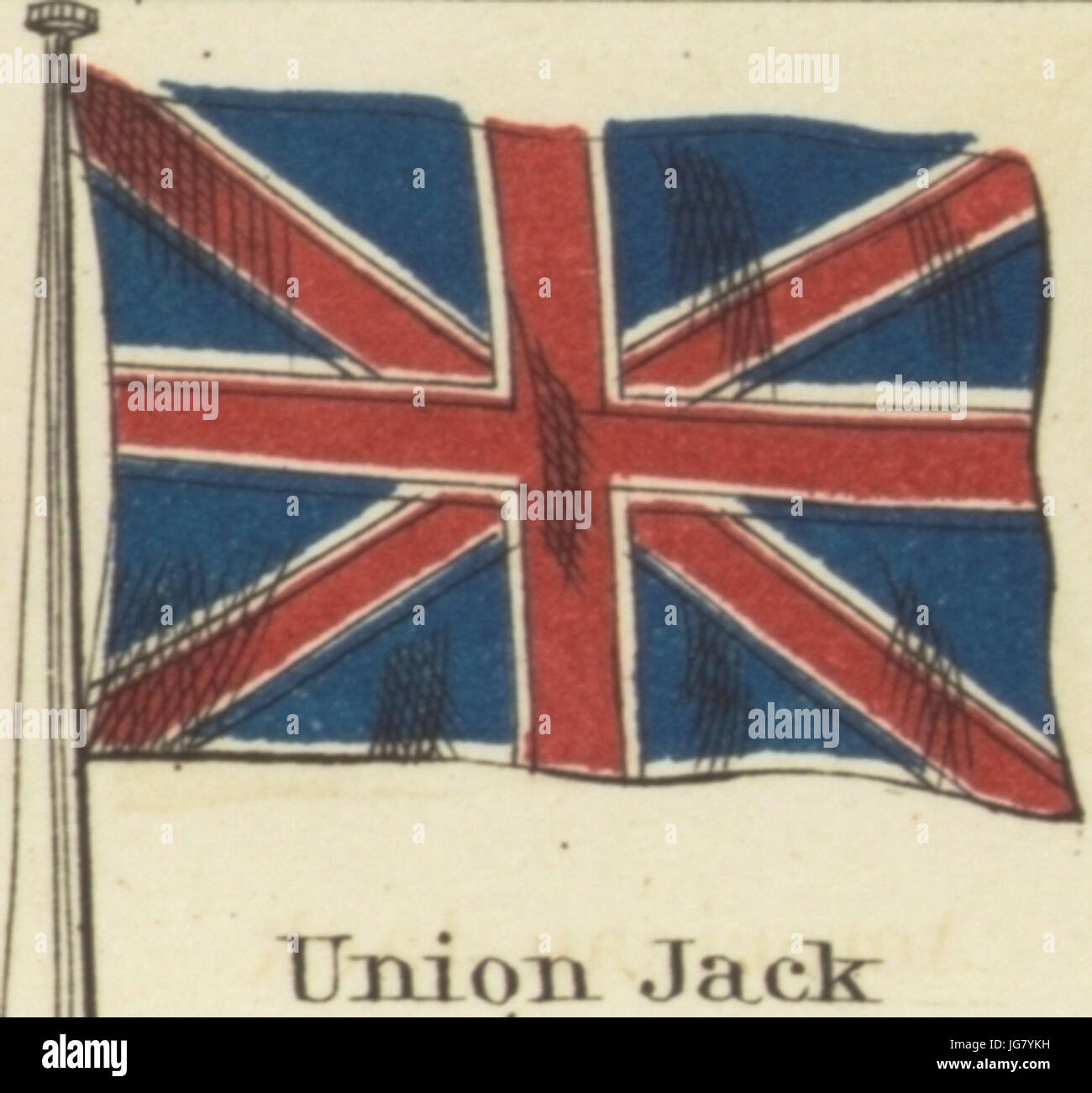 Union Jack. Johnson s new chart of national emblems 1868 Stock Photo ...
