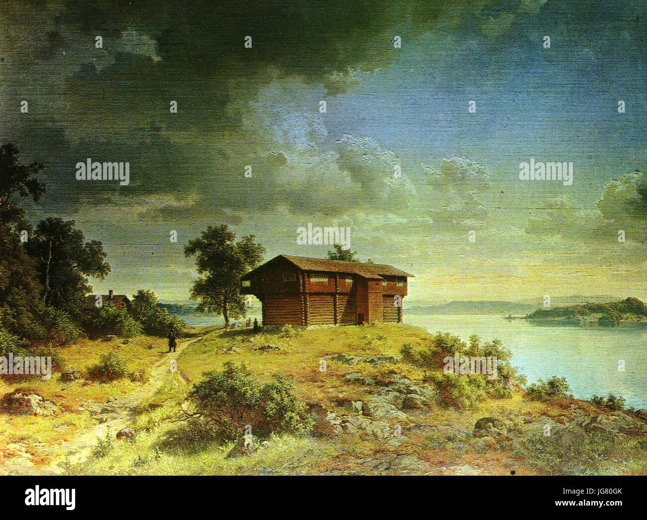 Utsigt af Ornäs målning av Edward Bergh Stock Photo - Alamy