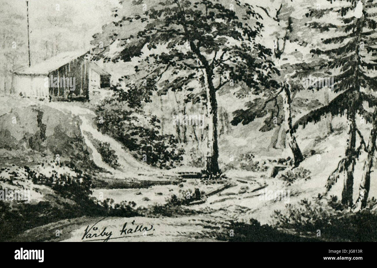 Vårby källa 1850-talet Stock Photo - Alamy