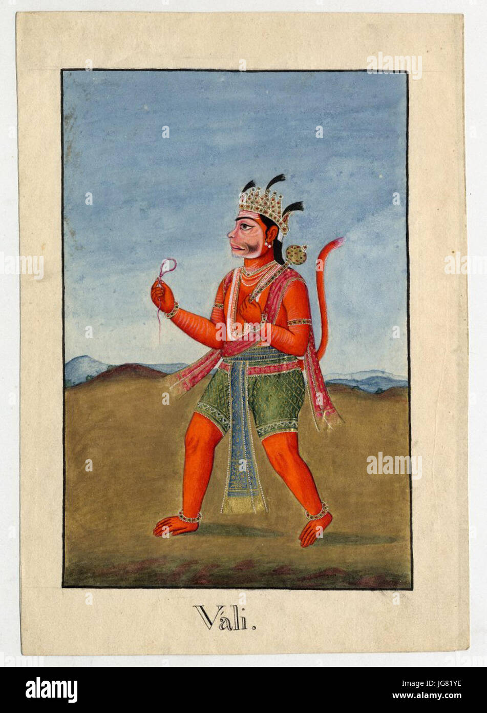 Vali, the Monkey King killed by Rāma Stock Photo - Alamy