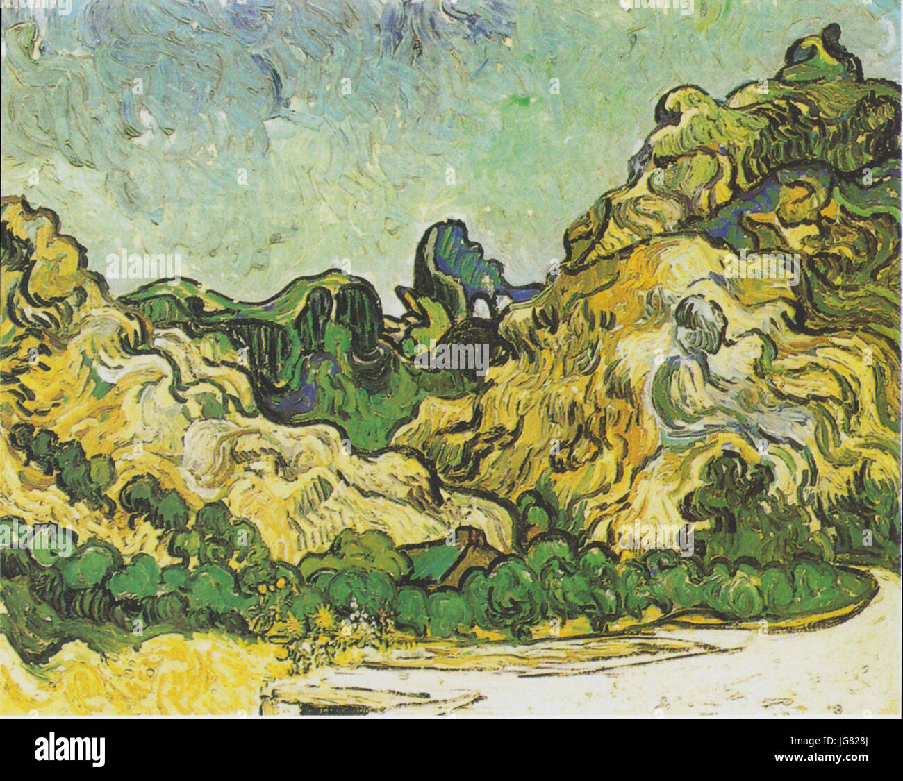 Van Gogh - Berglandschaft in Saint-Rémy Stock Photo - Alamy