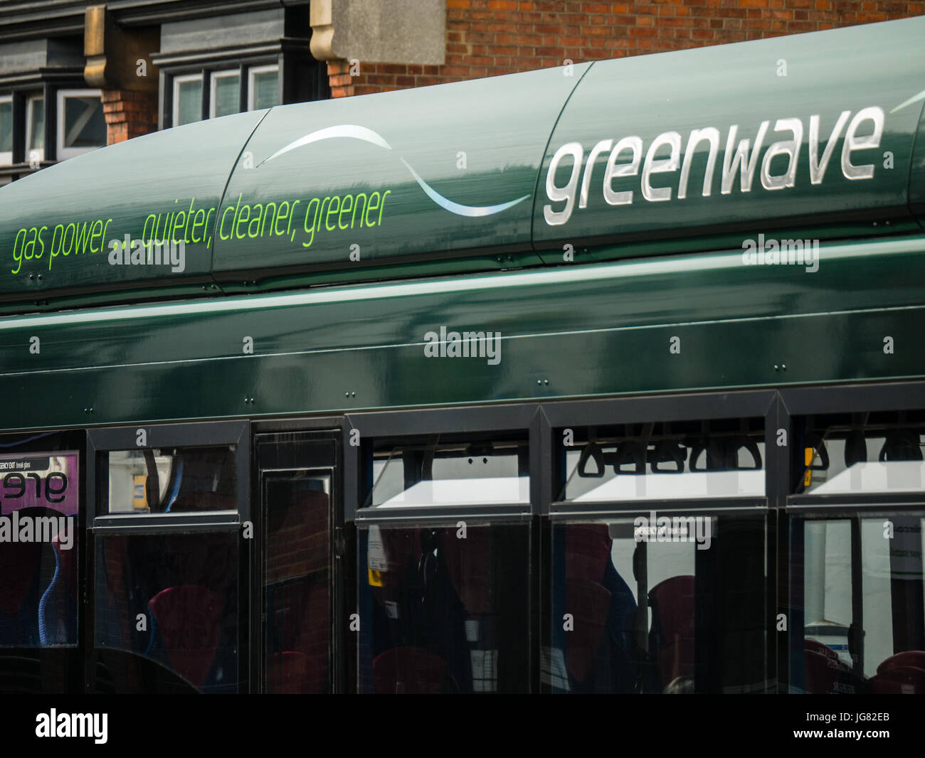 Greenwave Bus, Powered by Compressed Natural Gas, Reading, Berkshire ...
