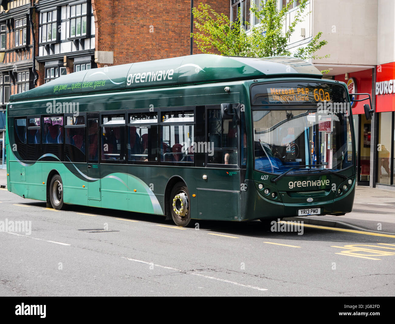 Greenwave Bus, Powered by Compressed Natural Gas, Reading, Berkshire ...